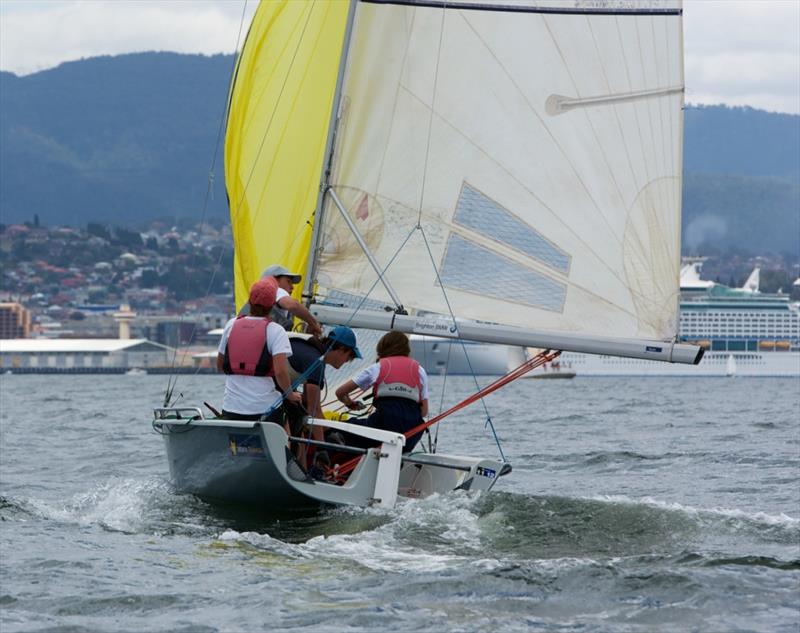 Dinghy sailors outsail adults with SB20 in Royal Hobart Regatta