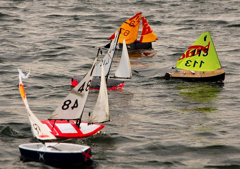 Footy boats at Guildford Model Yacht Club