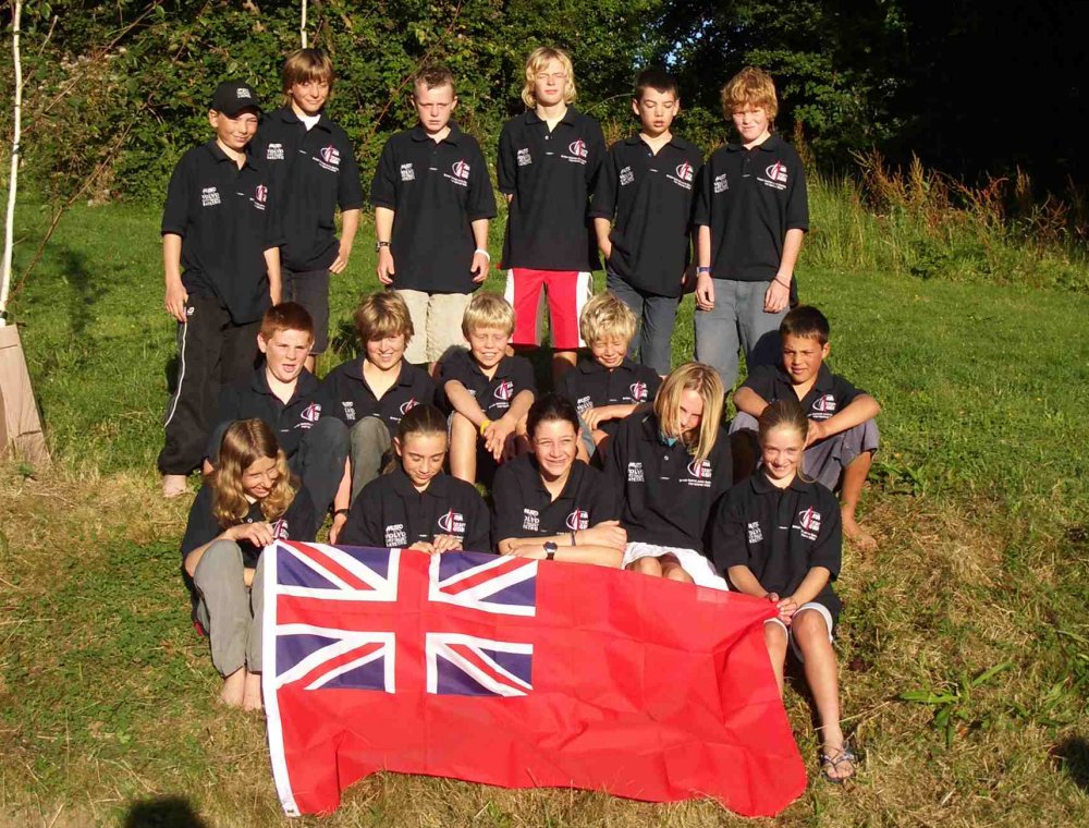 British team at the Irish Optimist Nationals