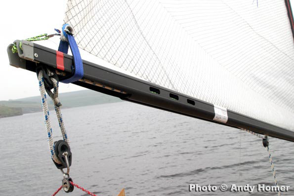 Aft mainsheet boom attachment | Boat Design Net